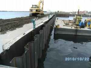 Sheet Pile Sea Walls and Piers